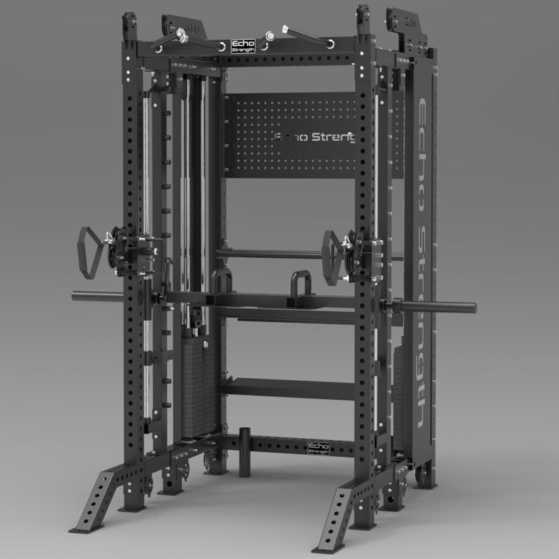 Echo Strength - Smith Functional Trainer Combo Machine with Storage Ra ...