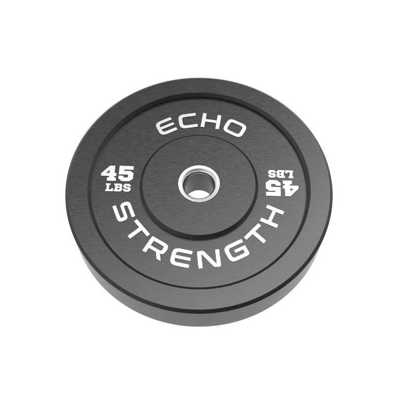 Black Bumper Plate Sets with Included Weight Plate Tree – Echo Strength ...